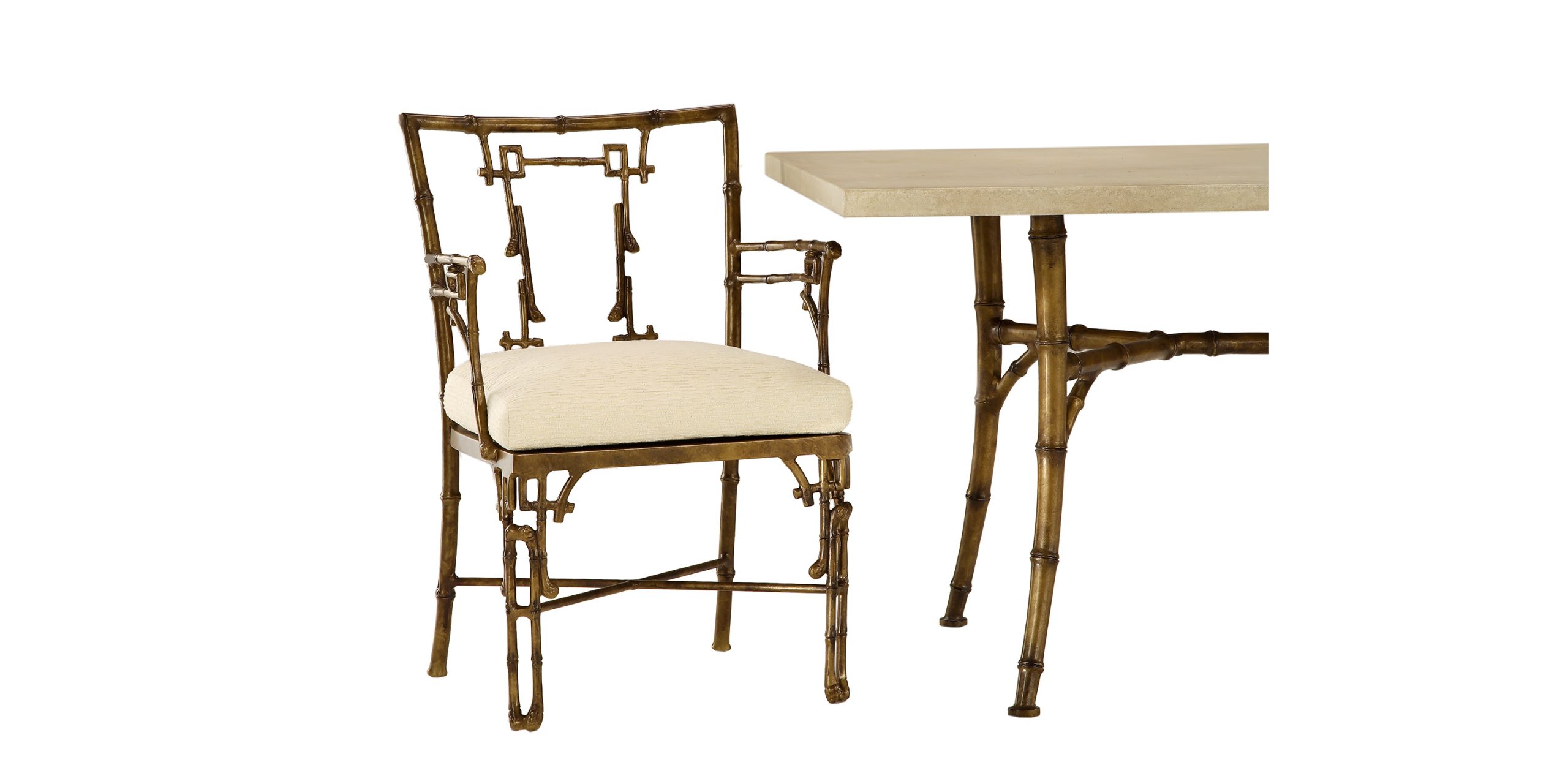 BAMBOO RECTANGULAR DINING TABLE BASE | Michael Taylor Designs